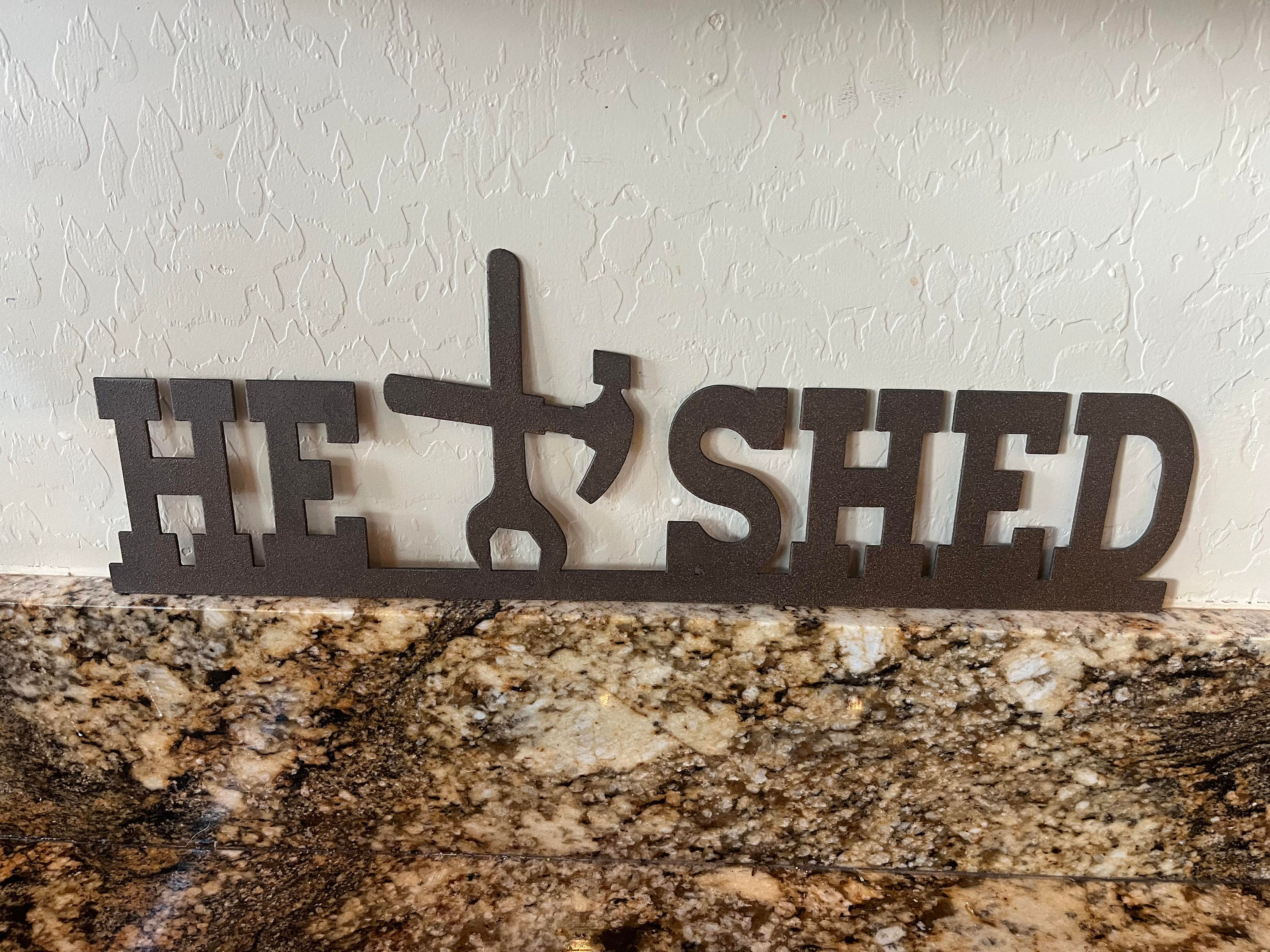 Metal He Shed Sign - Etsy