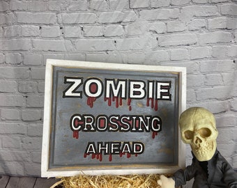 Zombie Crossing Sign - Etsy