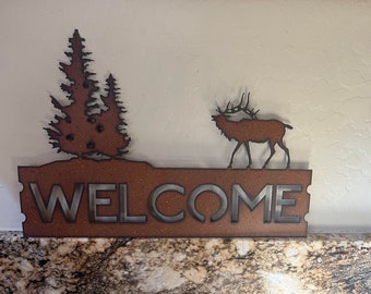 Elk Welcome Sign - Etsy