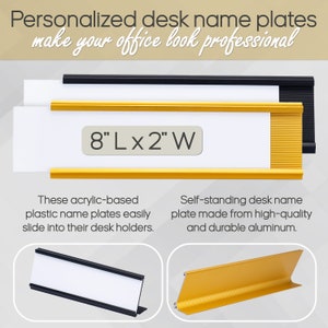Custom Name Desk Plate, Personalized Name Plate, Office Gifts, Optional ...