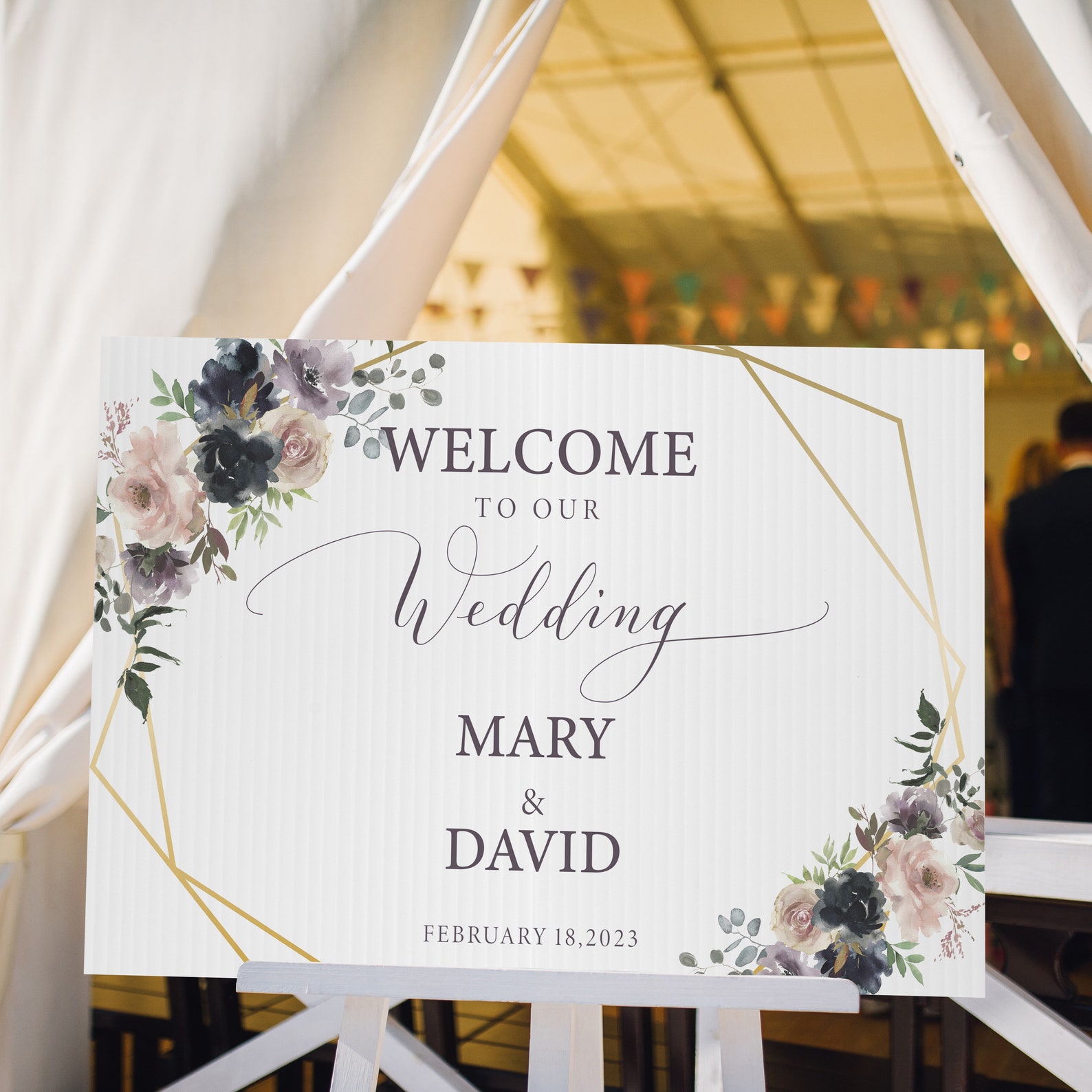 Wedding Welcome Sign Personalized, Bride & Groom, Custom Wedding ...
