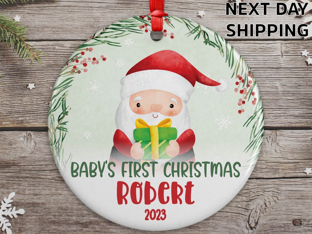 Baby's First Christmas Ornament 2023 - 3" Personalized Baby First ...