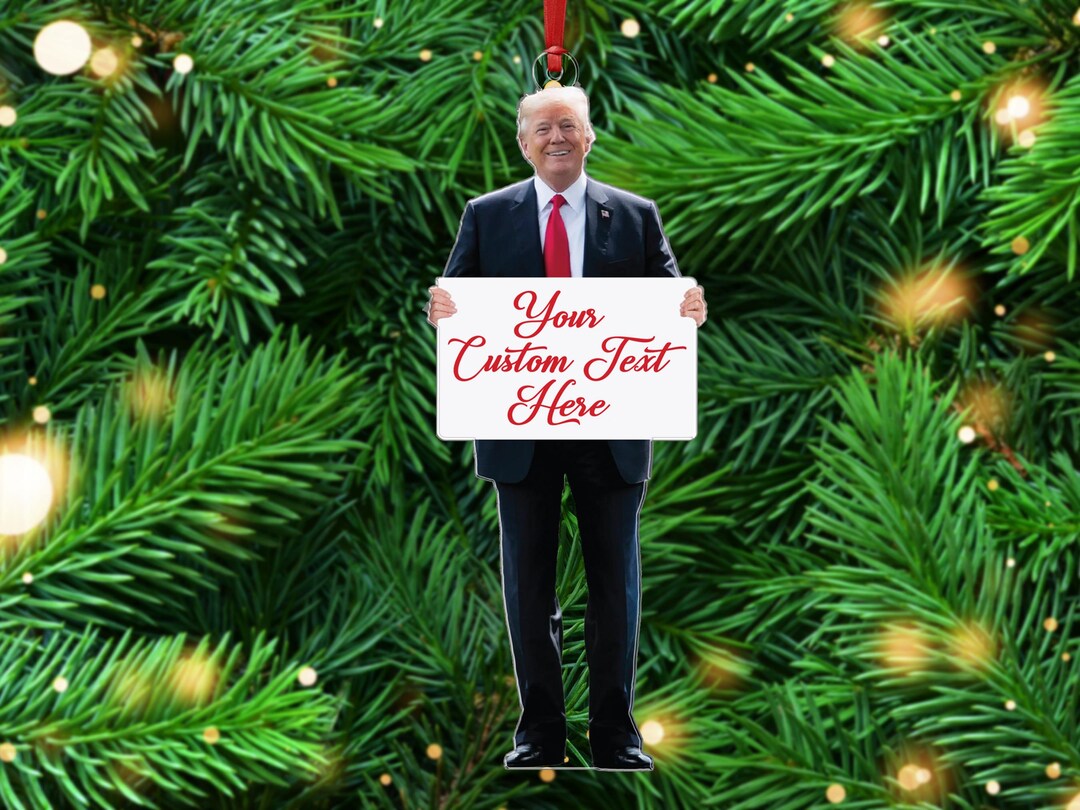 Trump Ornament 2024 - Personalized Trump Ornament With Your Text, 2 ...