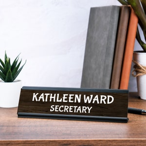 Custom Name Desk Plate, Personalized Name Plate, Office Gifts, Optional ...