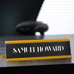 Custom Name Desk Plate, Personalized Name Plate, Office Gifts, Optional ...