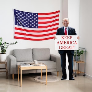 Donald Trump Life Size Cutout Cardboard Figure, Funny Props Party Decor ...