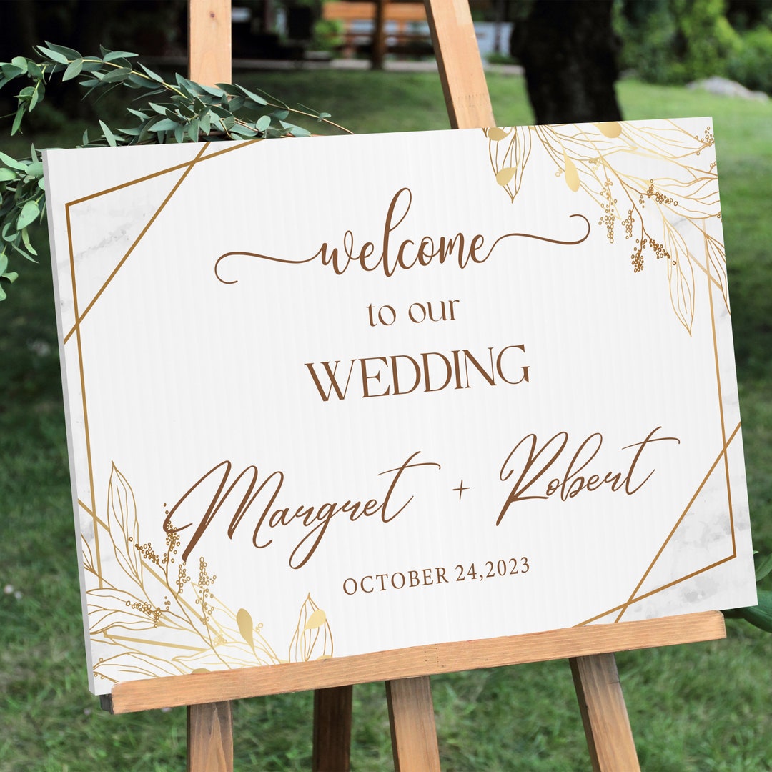 Wedding Welcome Sign Personalized, Bride & Groom, Custom Wedding ...