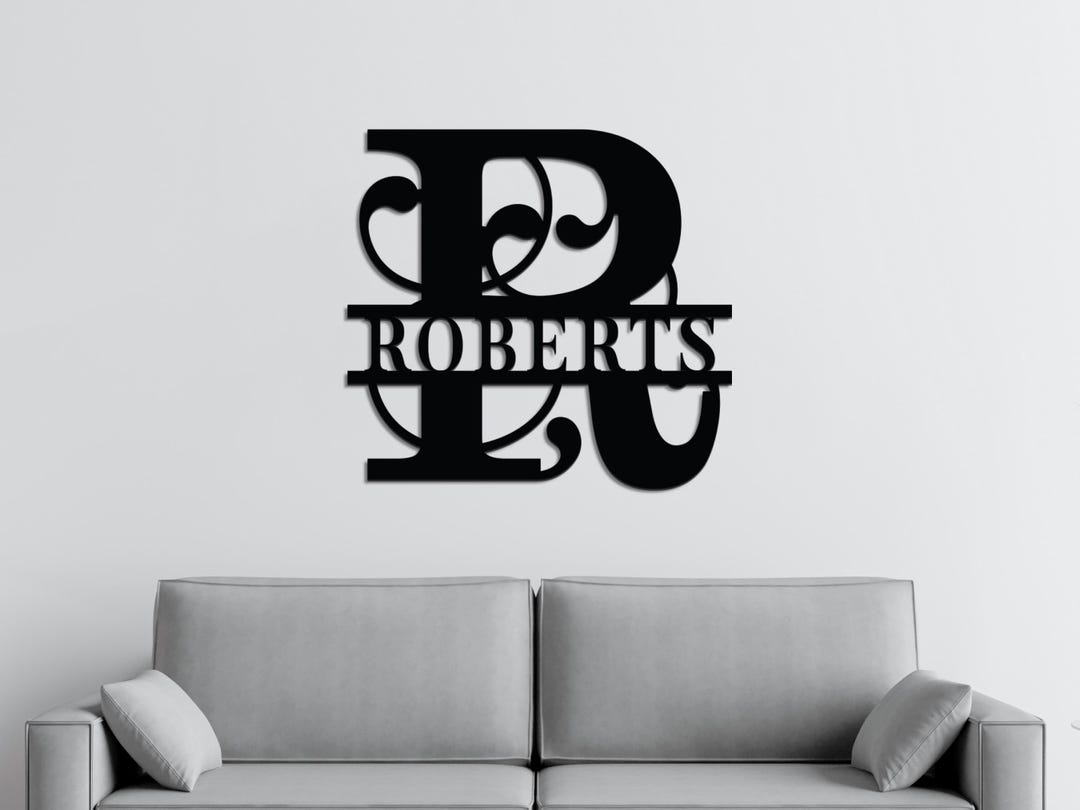 Custom Metal Initial Signs | Monogram Wall Decor | 15 Colors, 7 Sizes ...