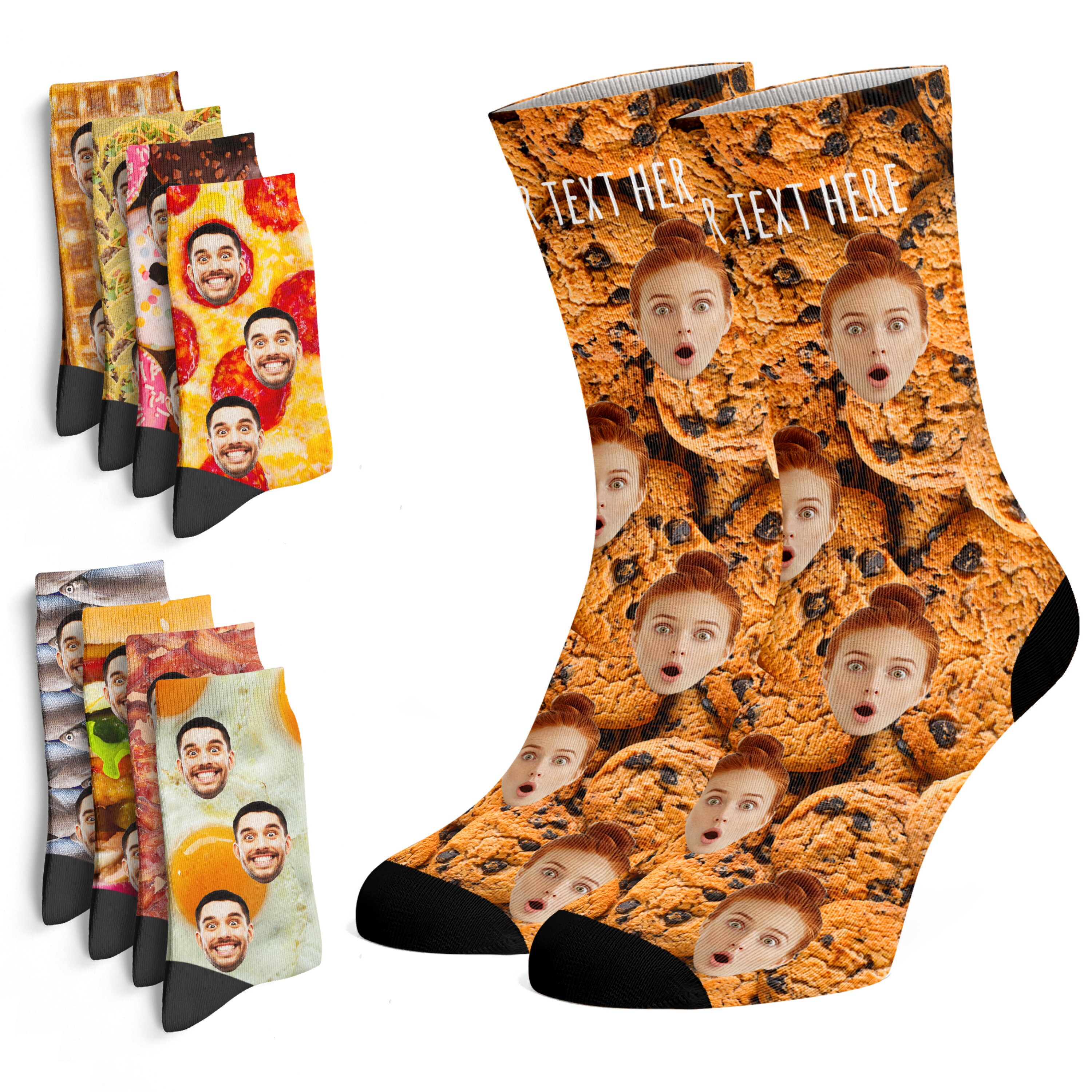 Personalized Sock W Photo for Men & Women 9 Food Themes - Etsy