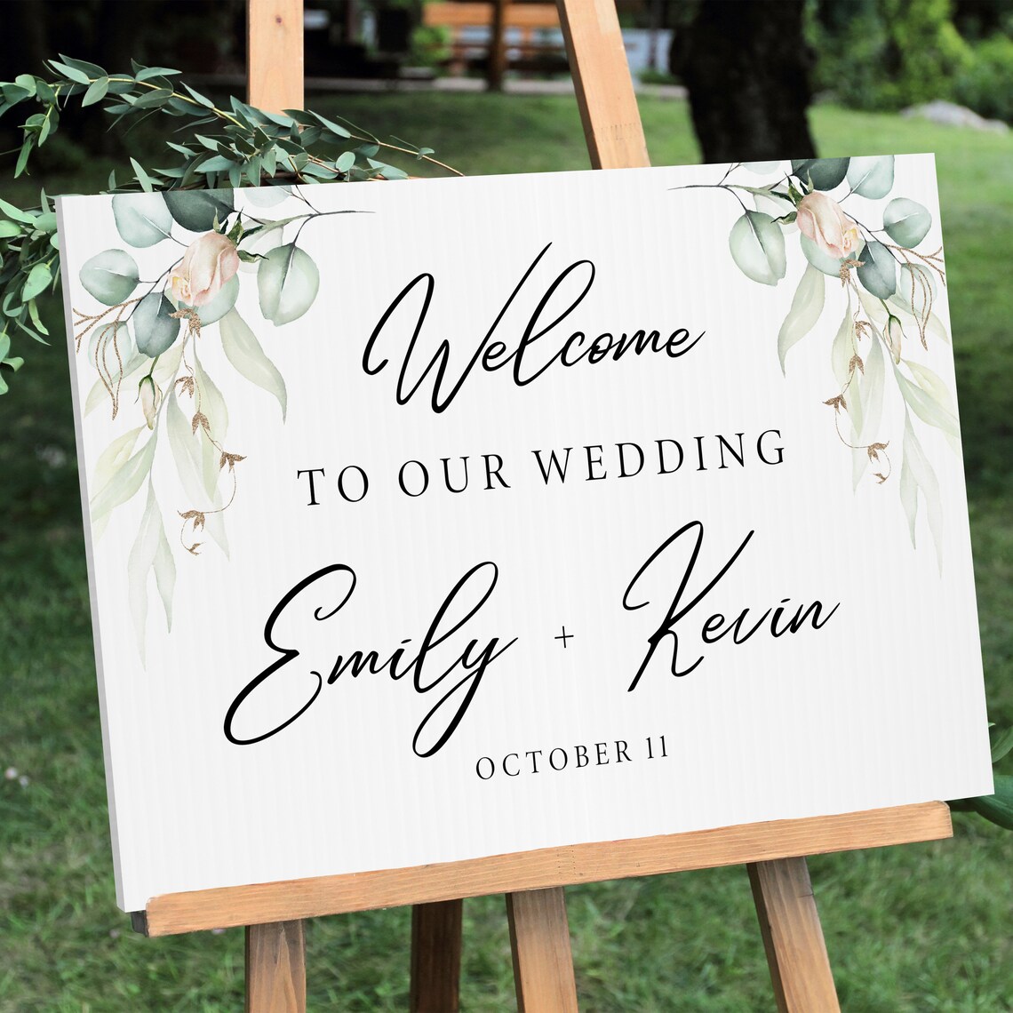 Wedding Welcome Sign Personalized, Bride & Groom, Custom Wedding ...