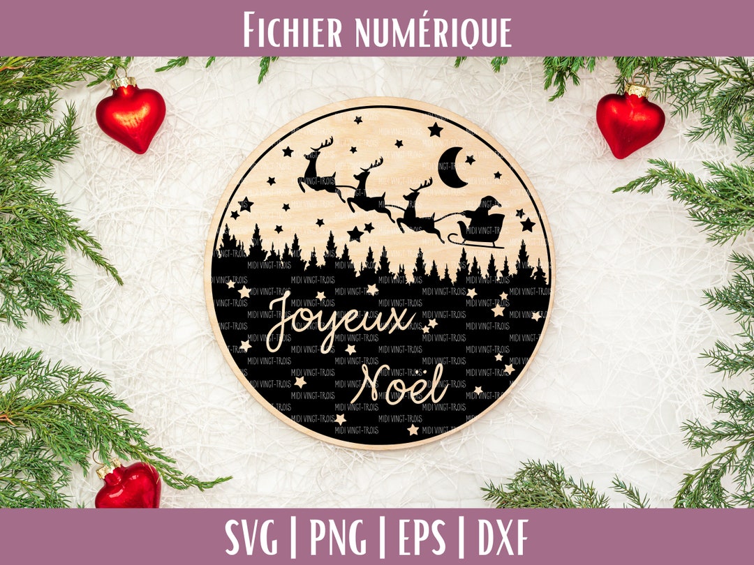 Merry Christmas SVG, Joyeux Noel SVG, Png, Eps, Dxf, Christmas SVG in ...