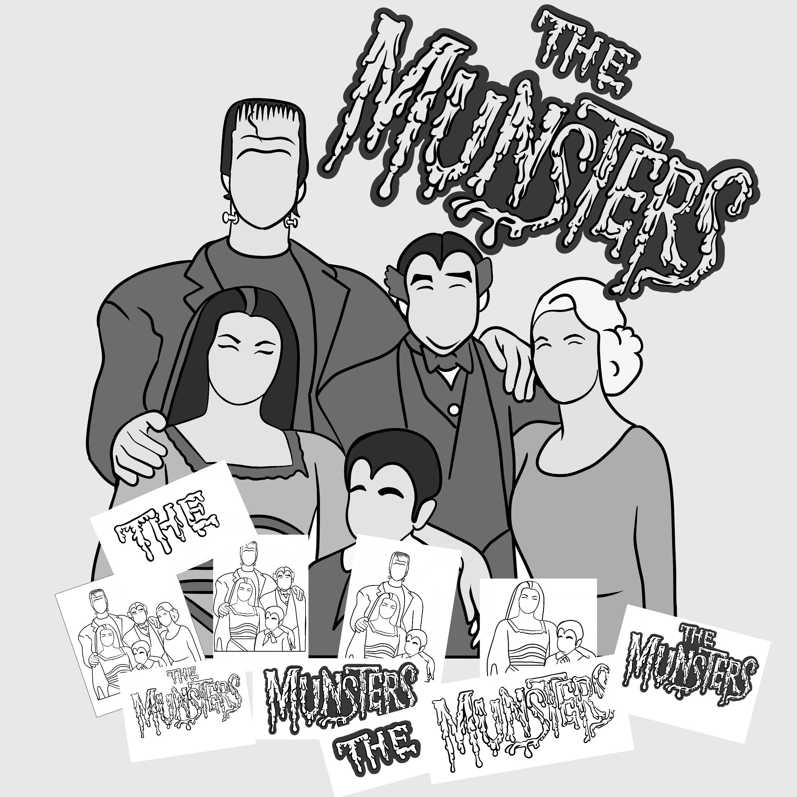 Munsters Family PNG Download - Etsy