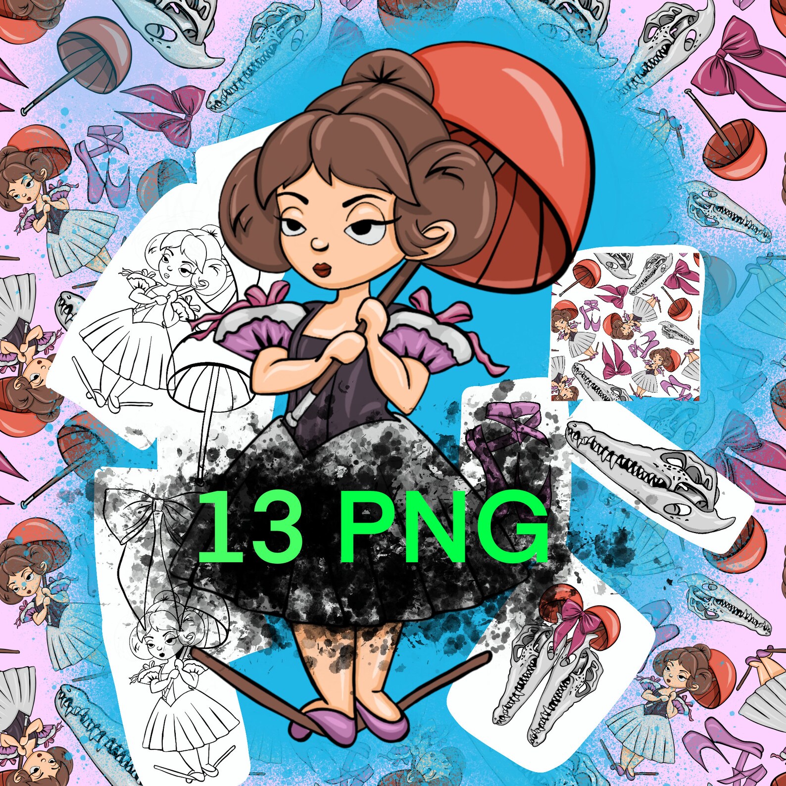 Ballerina Haunted Mansion PNG - Etsy