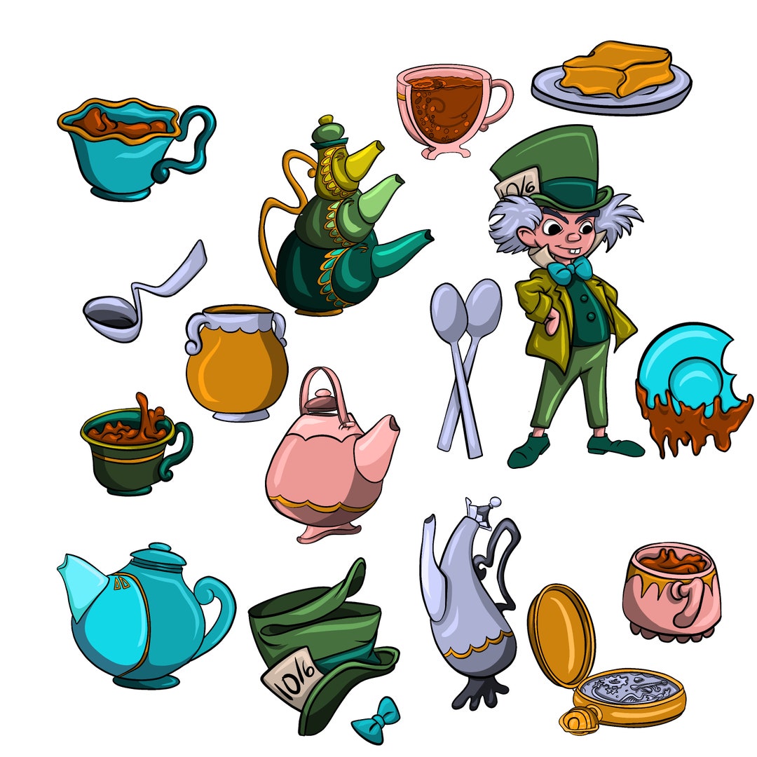 Mad Hatter Tea Time DIGITAL DOWNLOAD PNG - Etsy