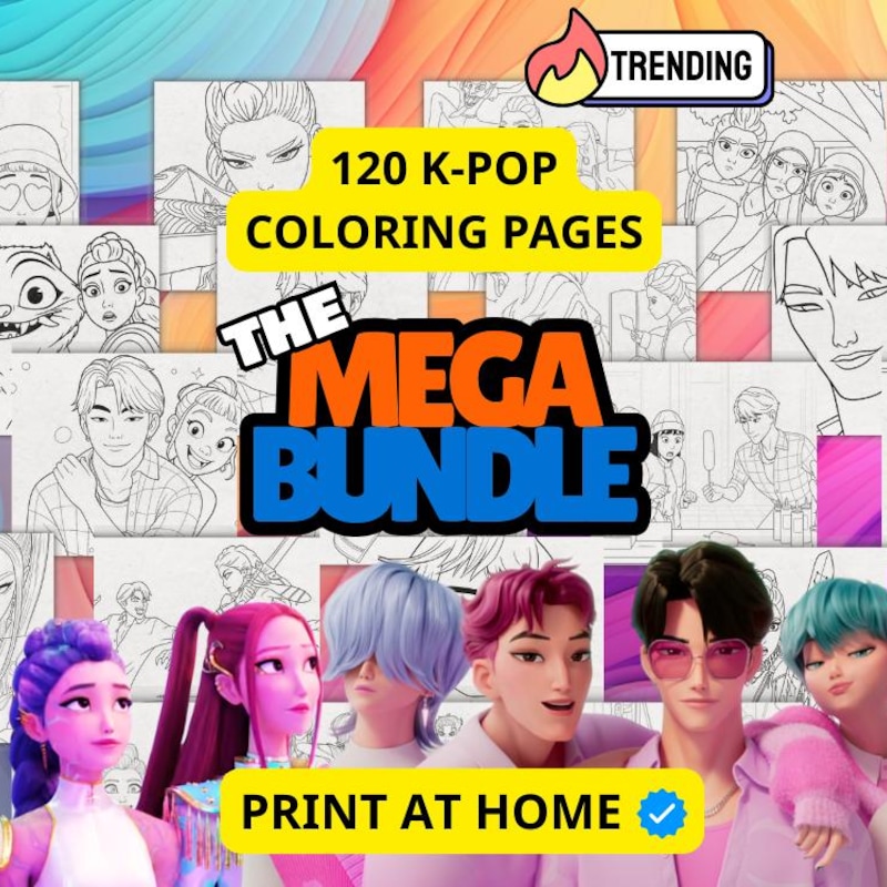 Kpop Demon Coloring Sheets - Etsy