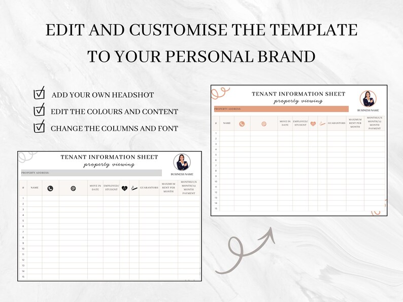 Single Tenant Information Sheet, Pre-tenancy Application Form for ...