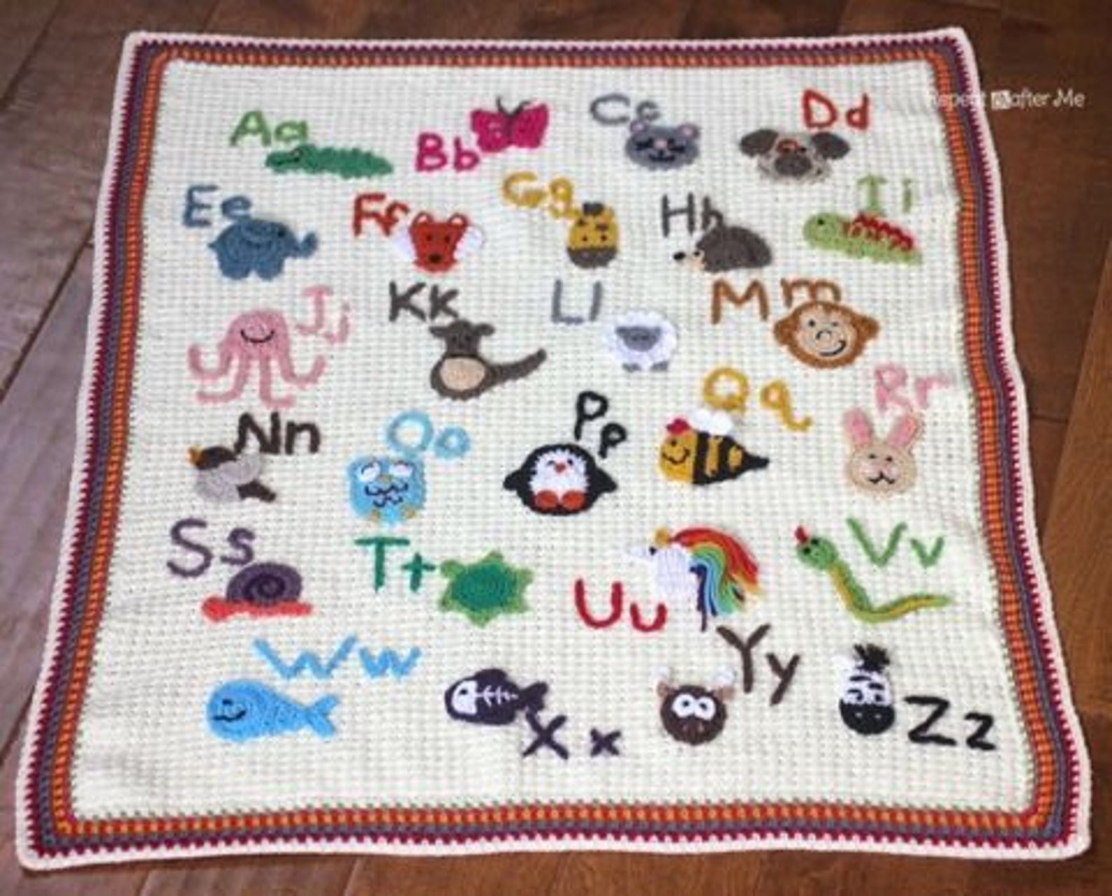 Crochet Alphabet ABC Letters and Shapes Graphghan Baby Blanket Written ...