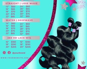 Hair Weave Template - Etsy
