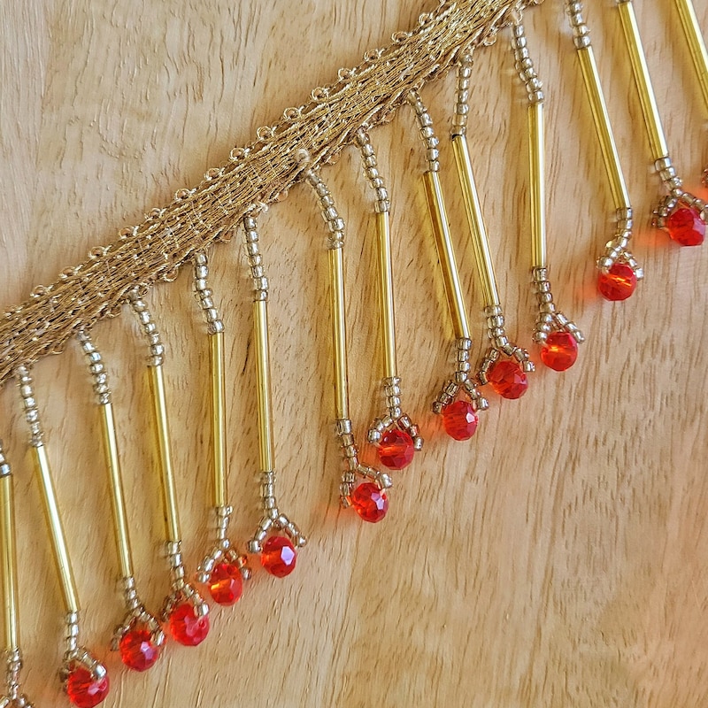 Gothic Beaded Fringe Trim - Etsy