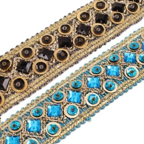 Mermaid Costume Rhinestone Ribbon Gothic Black and Gold or - Etsy