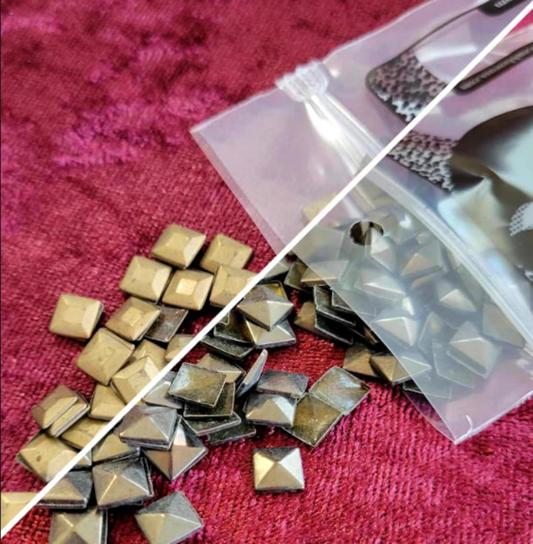 Hotfix Studs - Gold/silver Loose Metal Studs for Punk, Gothic, Witchy ...