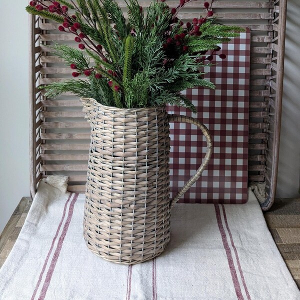 Wicker Pitcher - Etsy