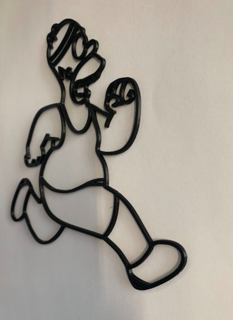 Homer Simpson Running Wall Art made in U.S.A - Etsy