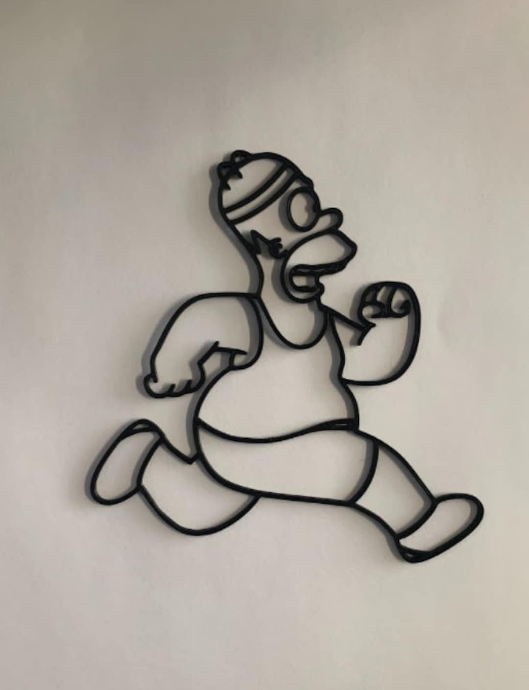 Homer Simpson Running Wall Art (made in U.S.A) - Etsy