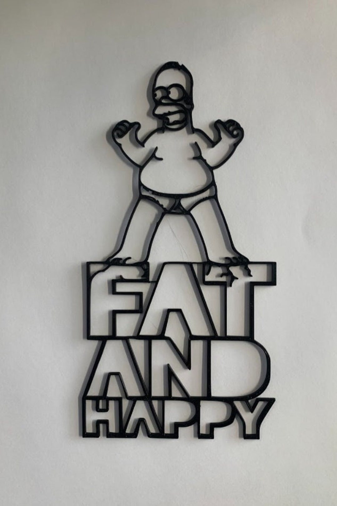 Homer Simpson Fat and Happy Wall Art (made in U.S.A) - Etsy