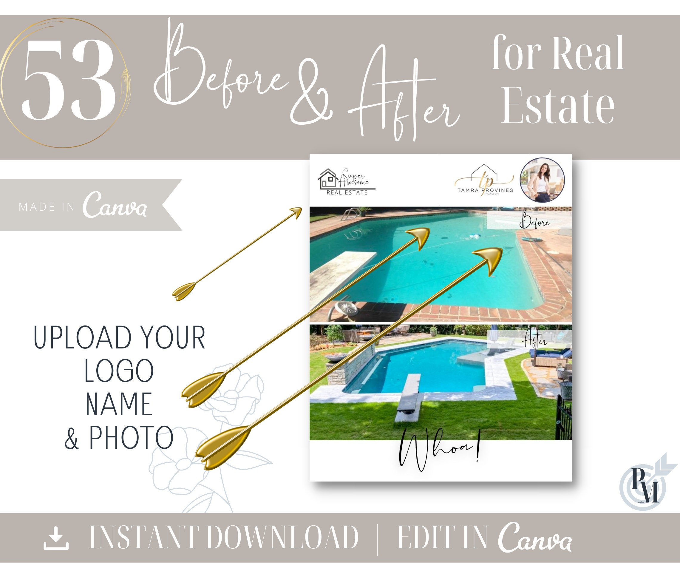 Real Estate Social Media Posts | Before & After Templates (digital ...