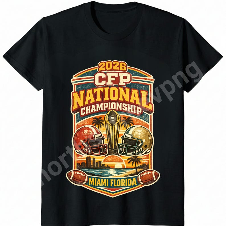 Miami CFP National Championship 2026 PNG Bundle, College Football ...