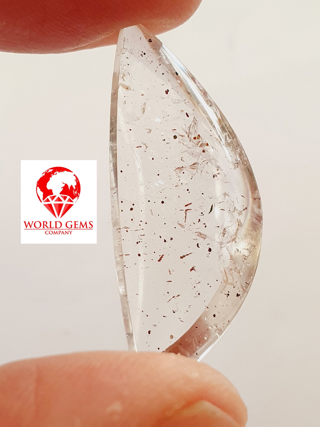 Quartz Cabochon With Covellite From Brazil, Rare, Very Beautiful Piece ...