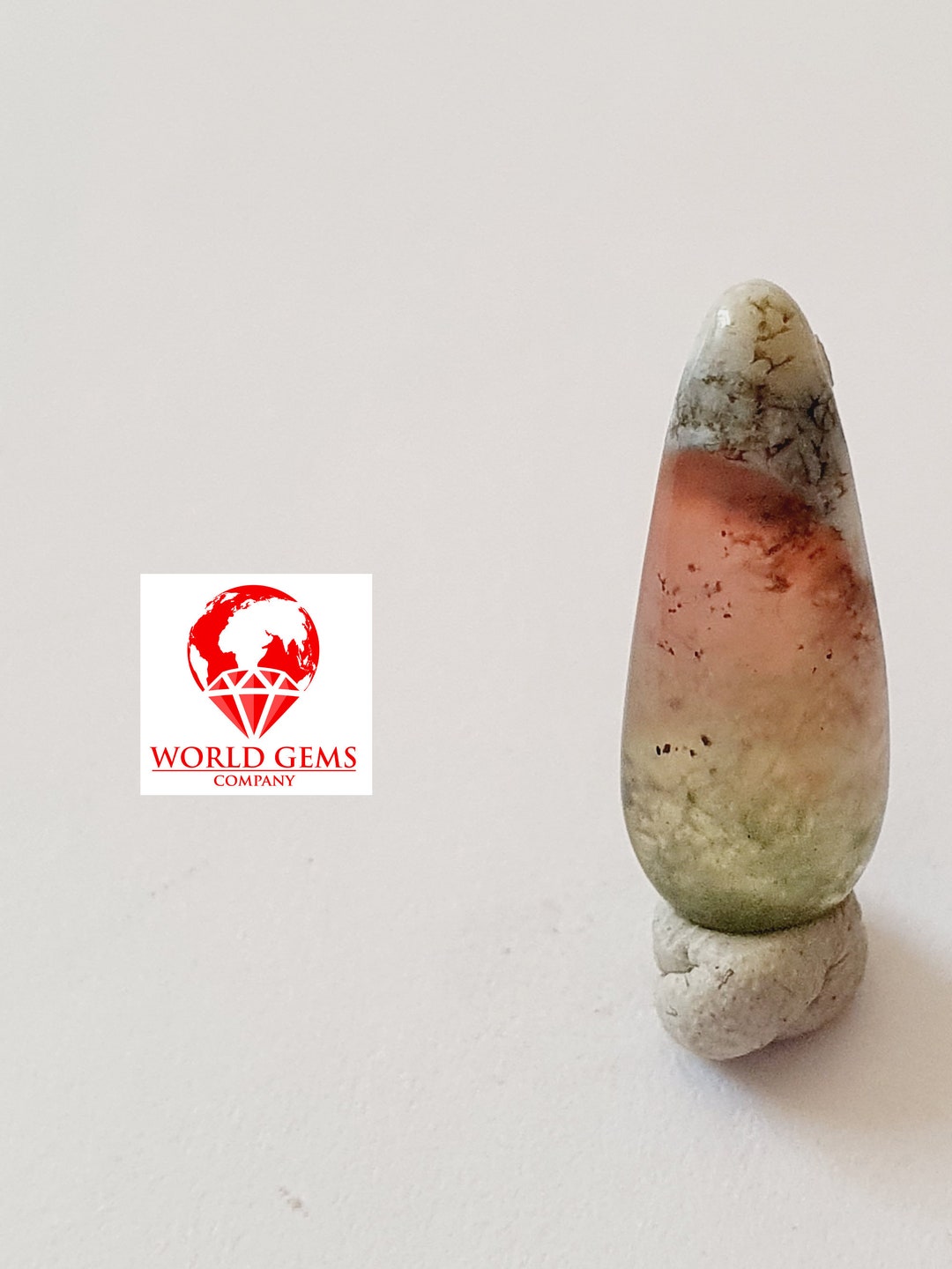 Bi-color Hydrogrossular Garnet Cabochon From South Africa: Rare, Unique ...