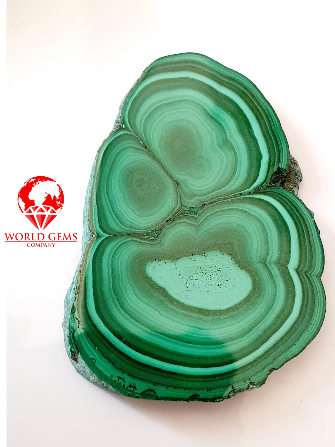 Atypical, Pretty Design of a Smileyd in a Slice of Malachite From Congo ...