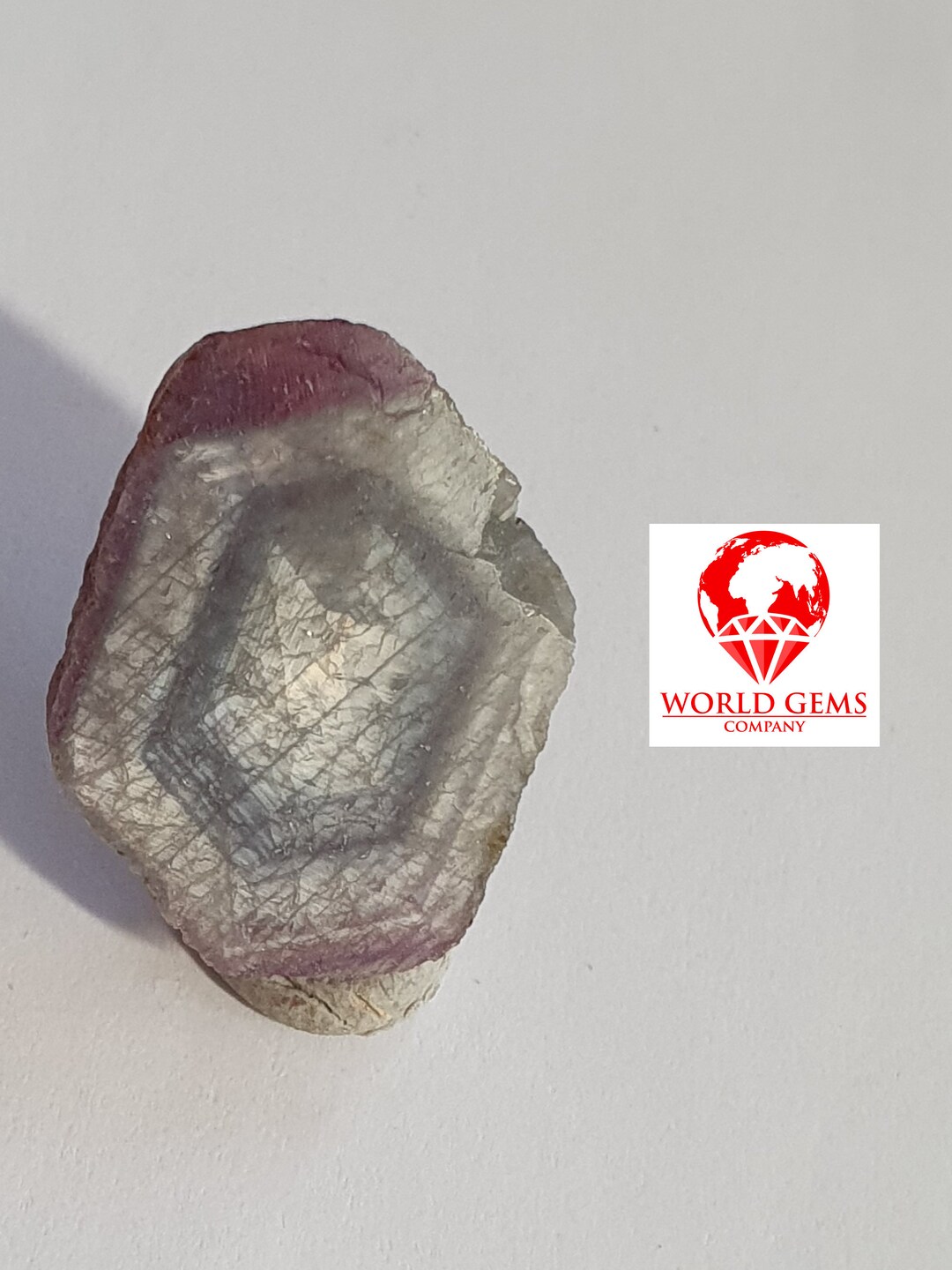 Slice of Corundum Ruby From Madagascar, for the Collection, Original ...