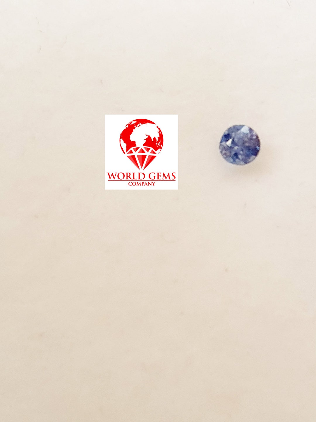 Beautiful Color in a Round Shaped Benitoite From USA Dimeter 2mm Weight ...