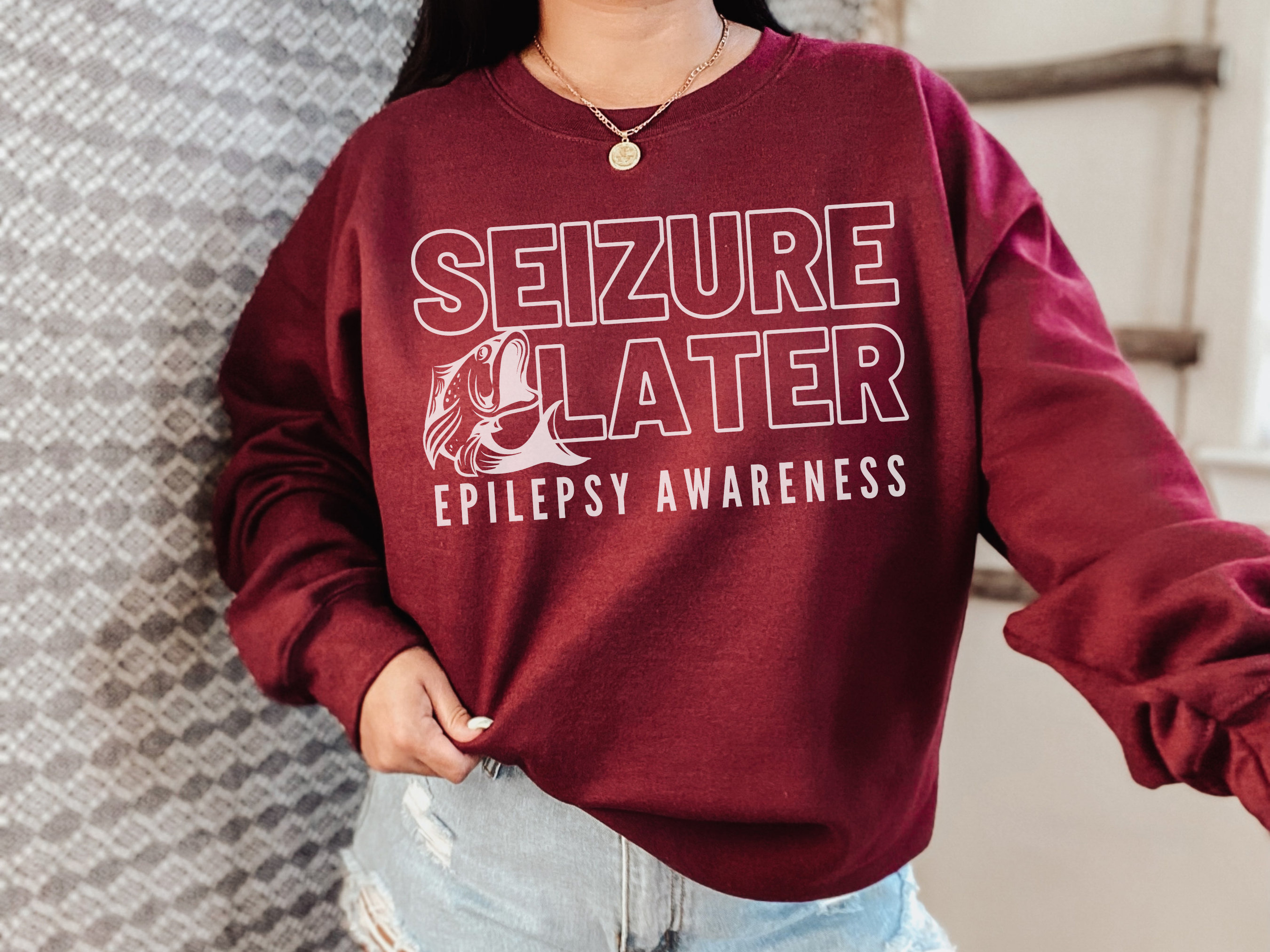 Funny Seizure Sweatshirt Epilepsy Awareness Gift Unisex Sweater Floppy ...