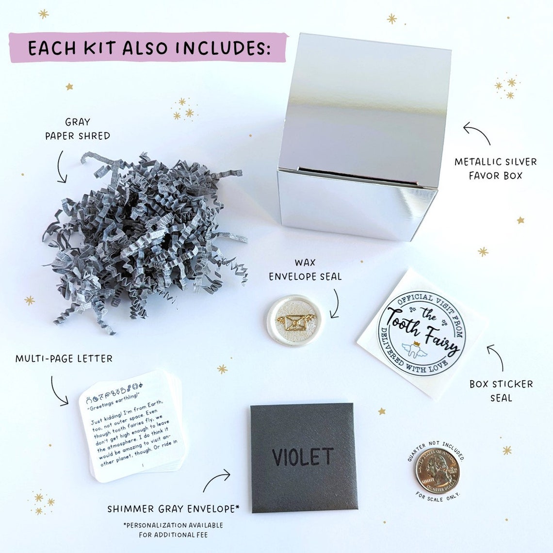 Tooth Fairy Gift Box Kit Space Theme - Etsy