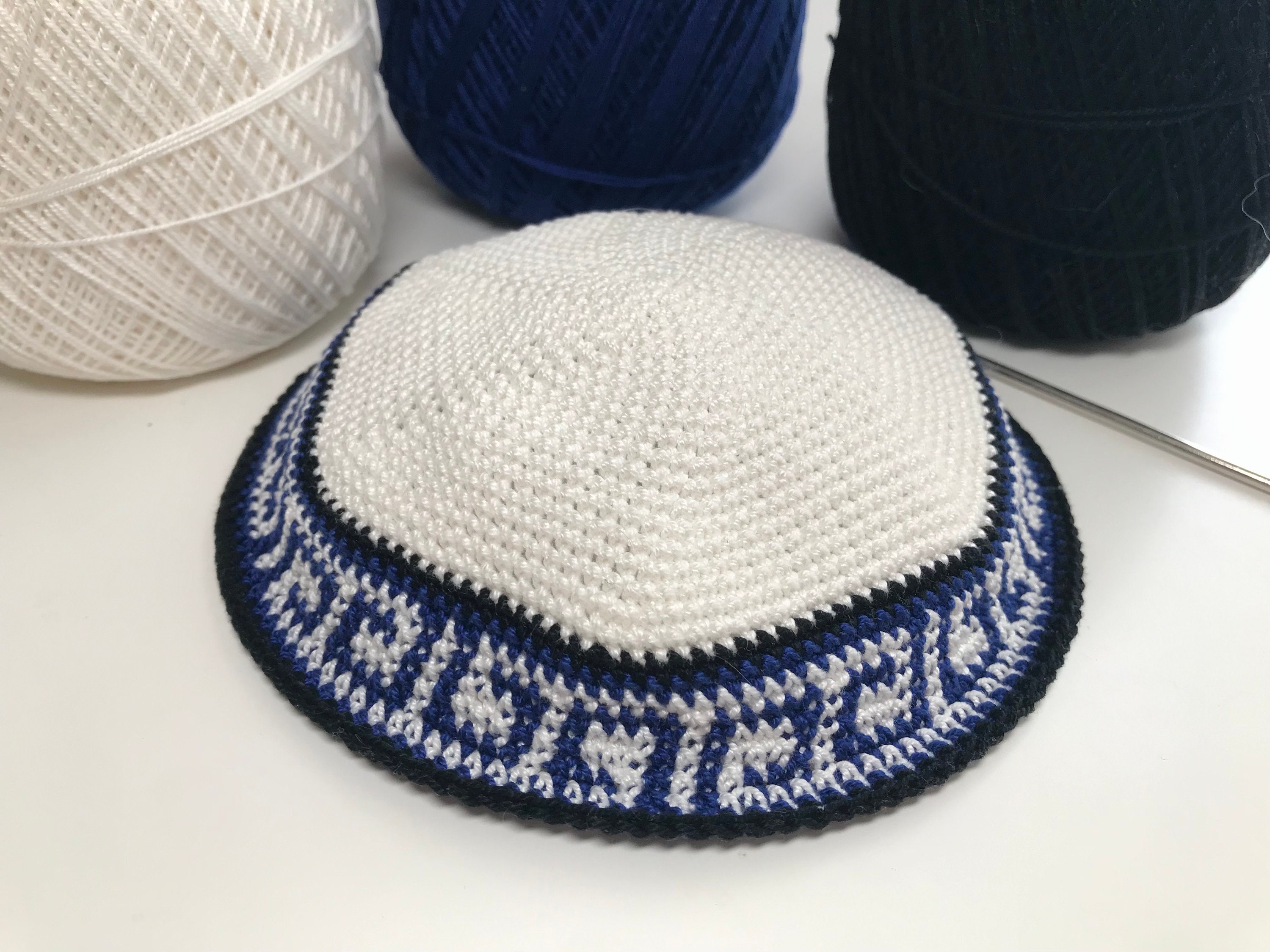 Crocheted Kippah Greek Pattern - Etsy