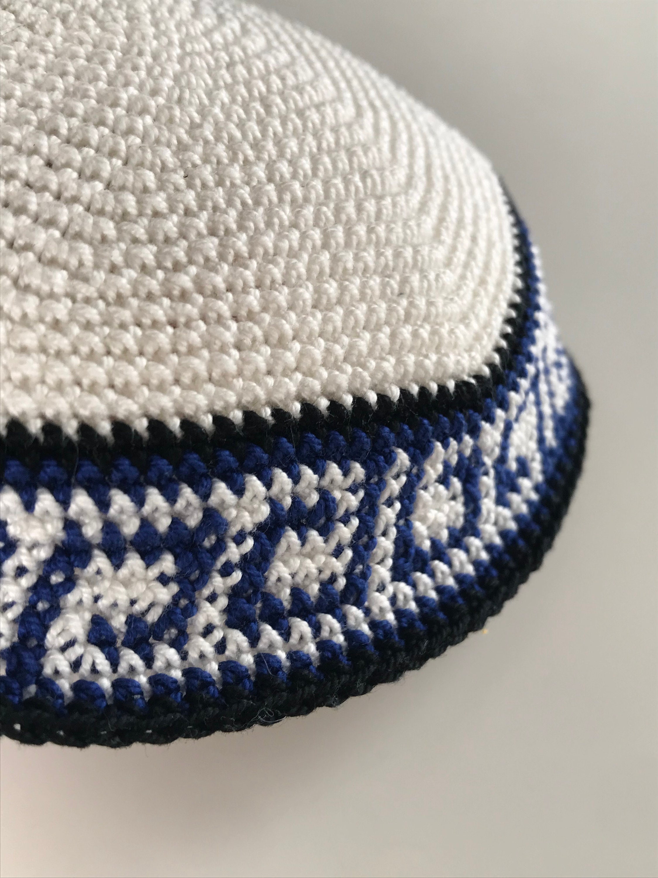 Crocheted Kippah Greek Pattern - Etsy