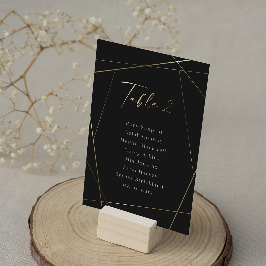 Editable Birthday Any Age Birthday Table Sign With Flat Place Cards ...