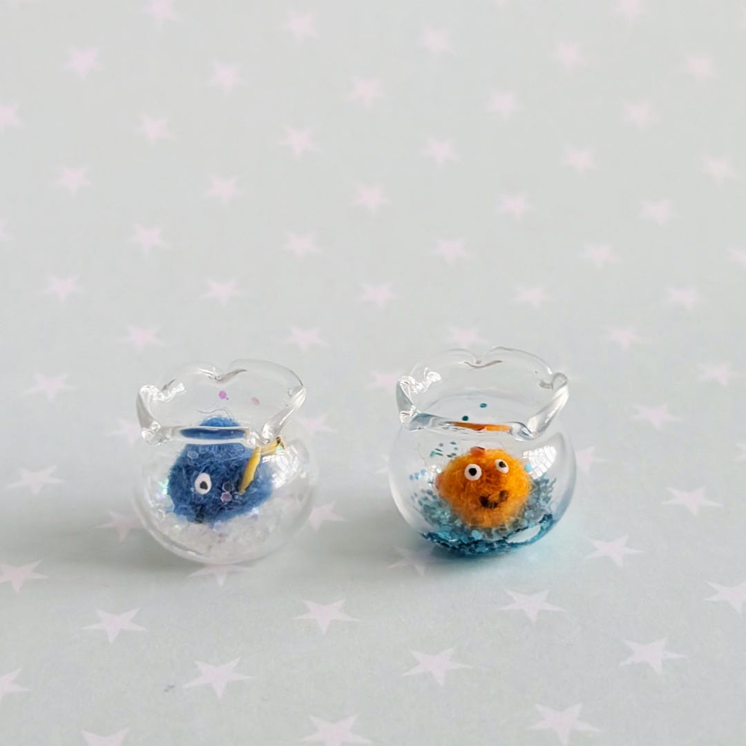 Mini Fish Bowl, Dolls House Decoration, Printers Tray Ornament - Etsy