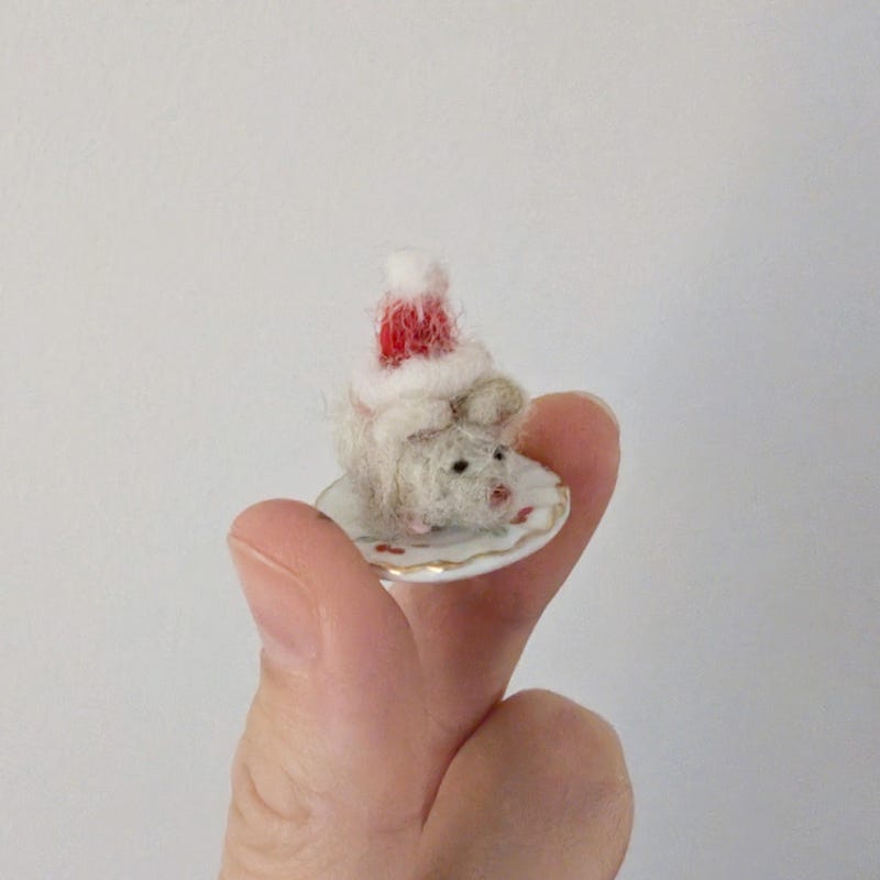 Felted Mouse House Art - Etsy UK