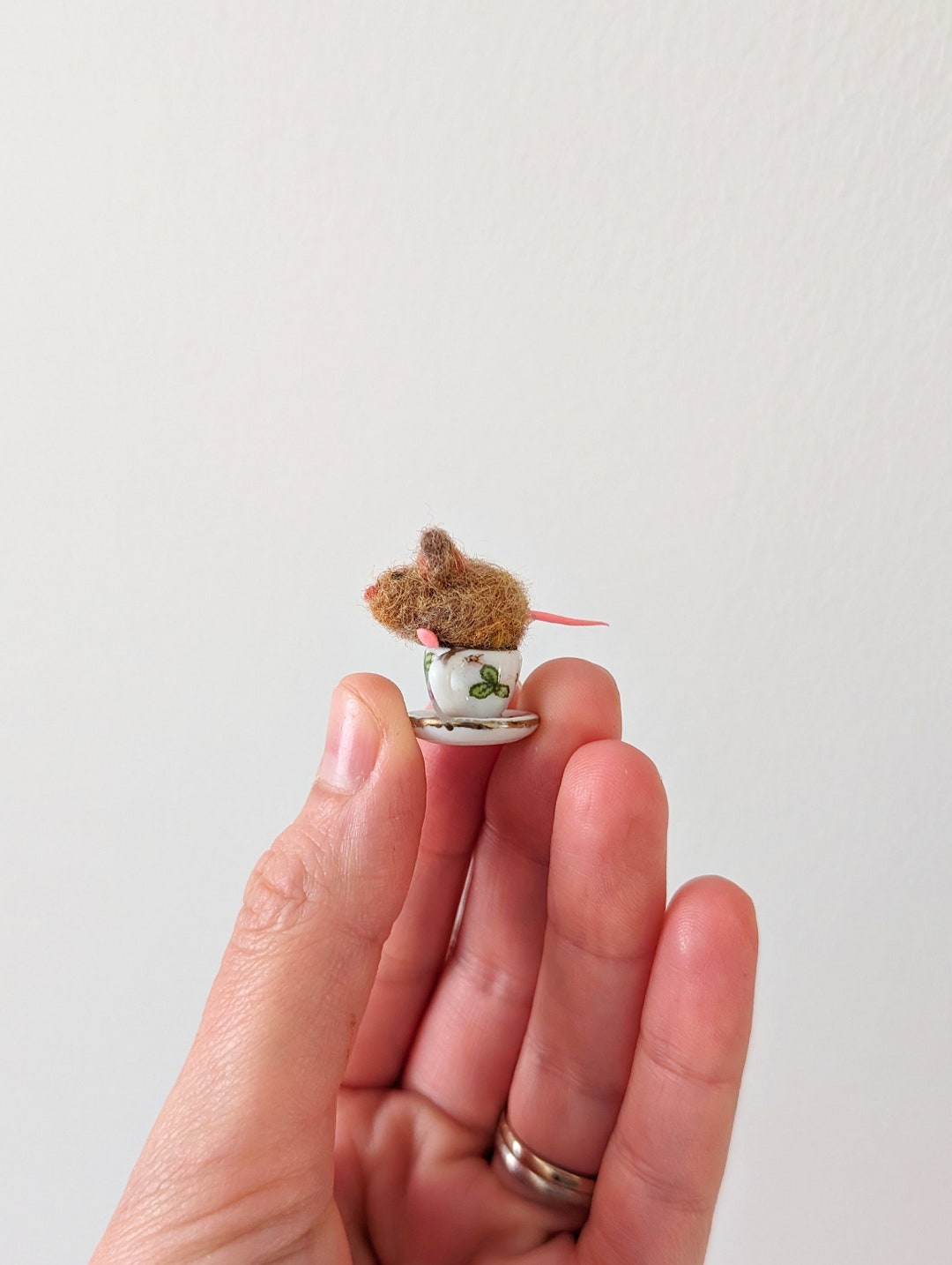 Miniature Felt Mouse, Needle Felt Ornament, Mini Gift - Etsy