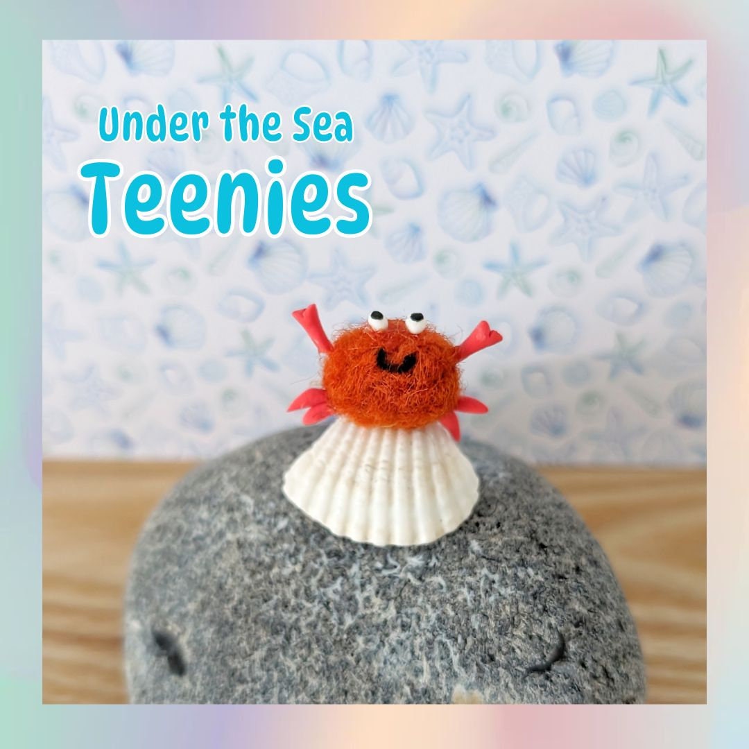 Miniature Felt Crab Gift, Needle Felted Handmade Decoration, Printers ...