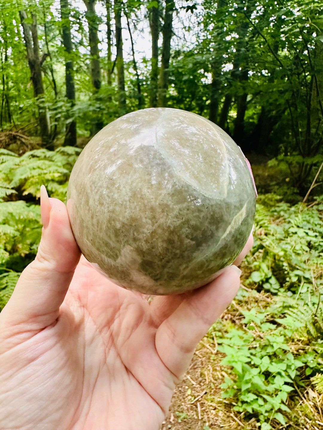 Large Green Moonstone Sphere - Etsy UK