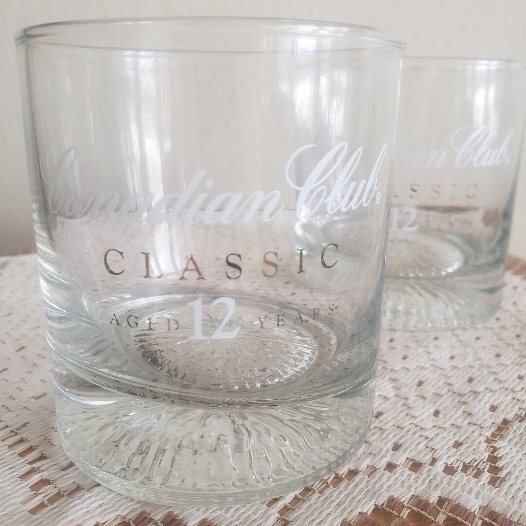 Vintage Embossed Canadian Club Glasses Set of 2 - Etsy