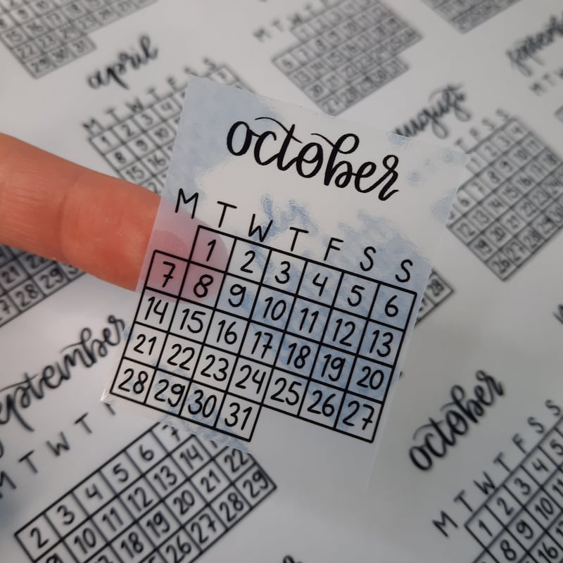 Bullet Journal Stickers Calendar - Etsy