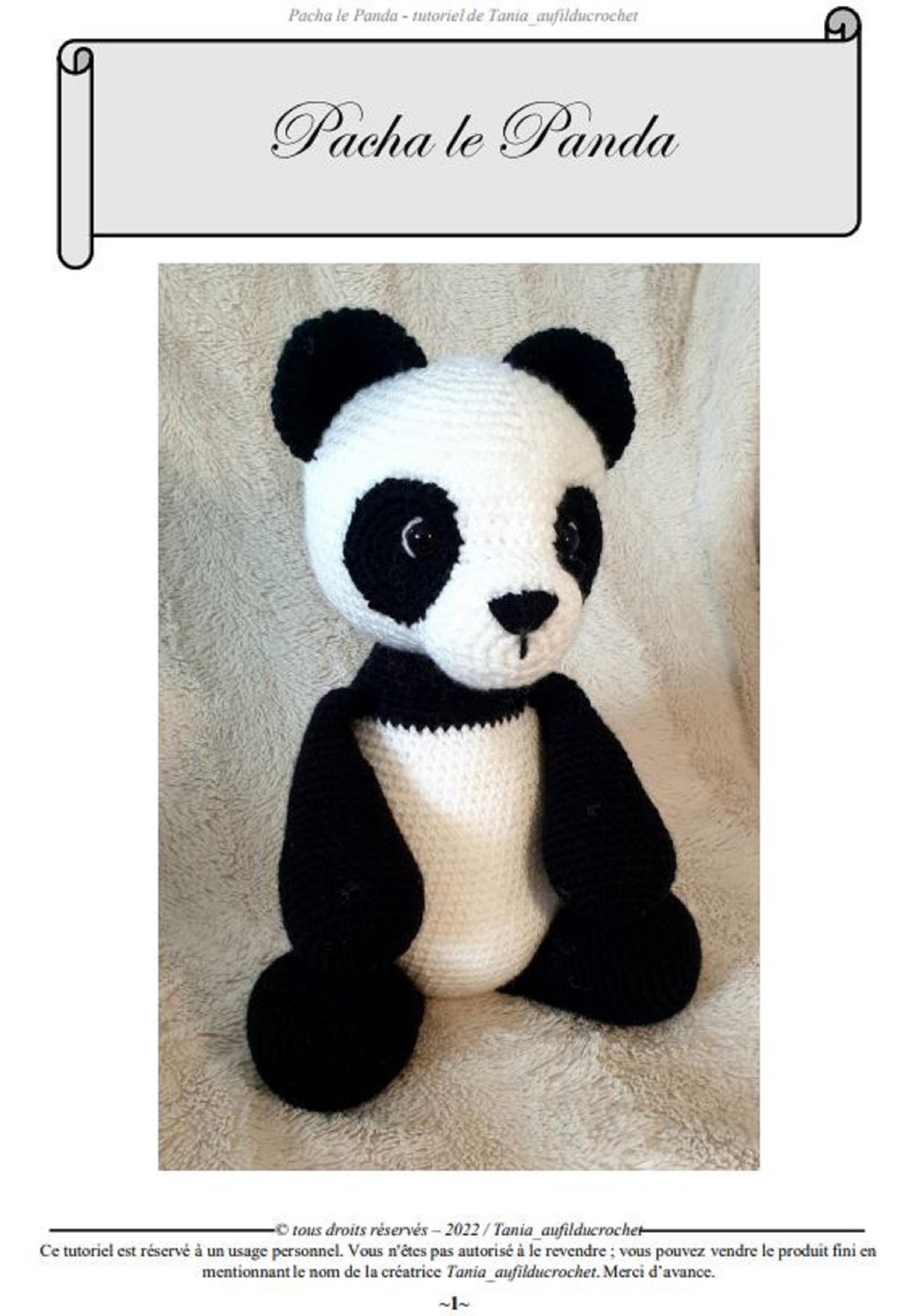 Crochet Pattern: Pasha the Panda - Etsy
