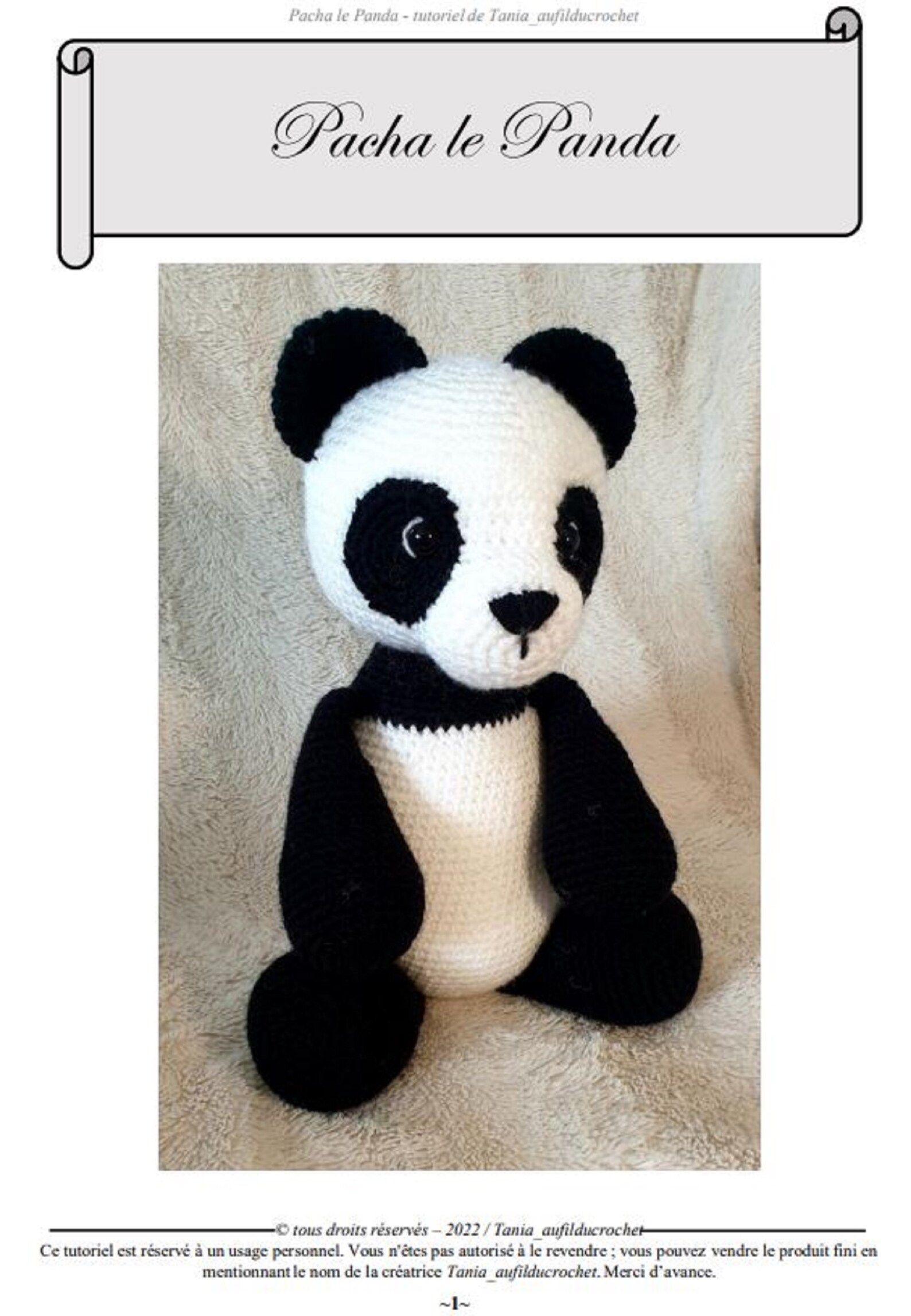 Crochet Pattern: Pasha the Panda - Etsy